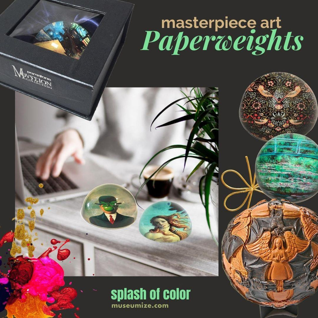 Museum Glass Paperweights, famous art paperweights, Parastone ...