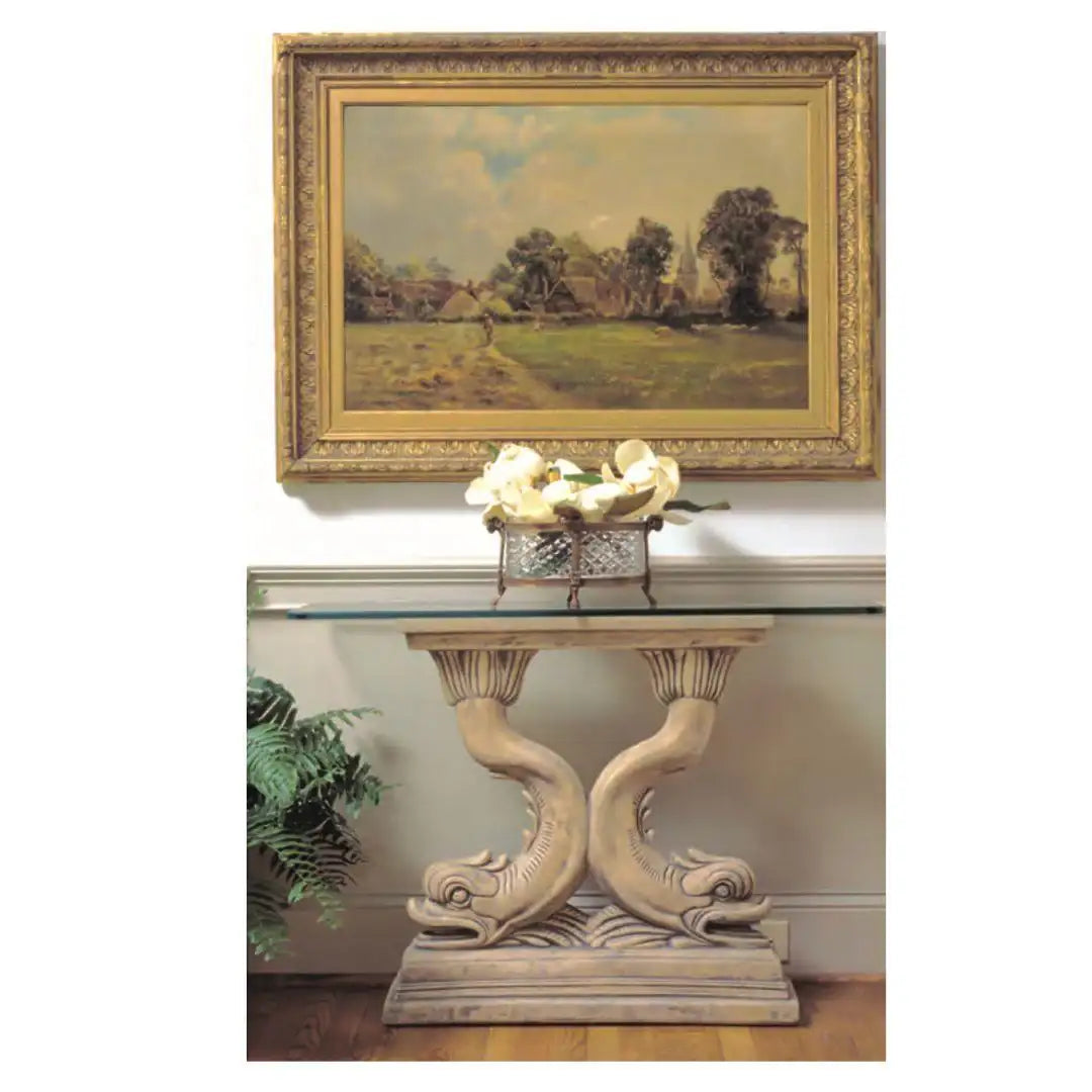Dolphin Double Console or Dining Table Base for Glass Top 29H ...