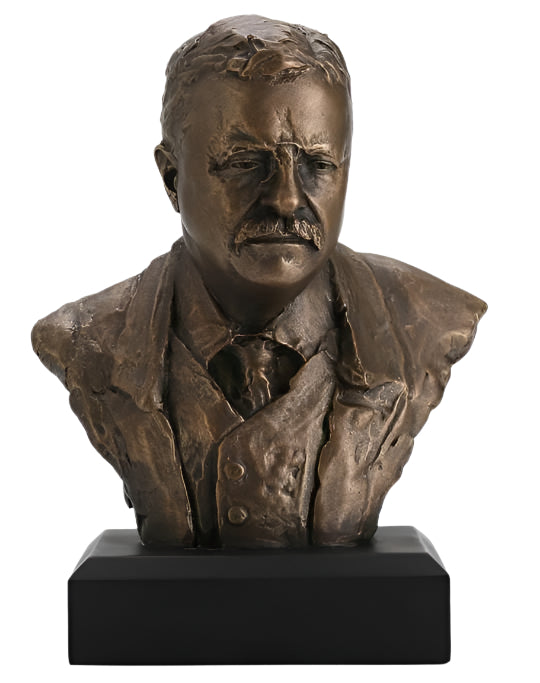 Theodore Roosevelt Small Desk Bust – Presidential Sculpture – Museumize.com