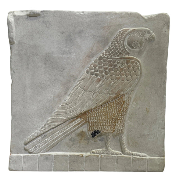 Statue - Egyptian Falcon Relief on Block 3.9 x 3.7 x 1 in AS IS ATTIC ...