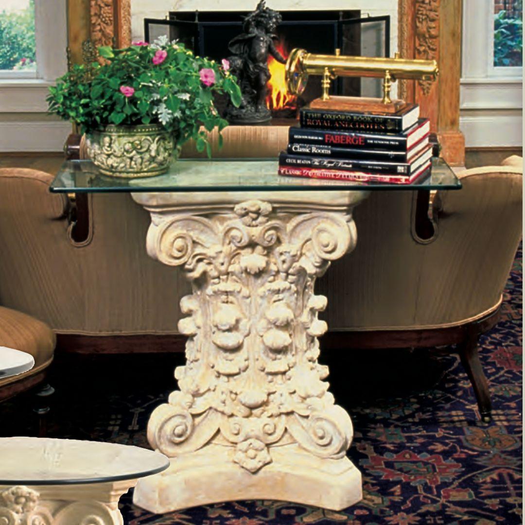 Greek Roman Classical Stand Corinthian Console Table Base 30.5H x 21.5 ...