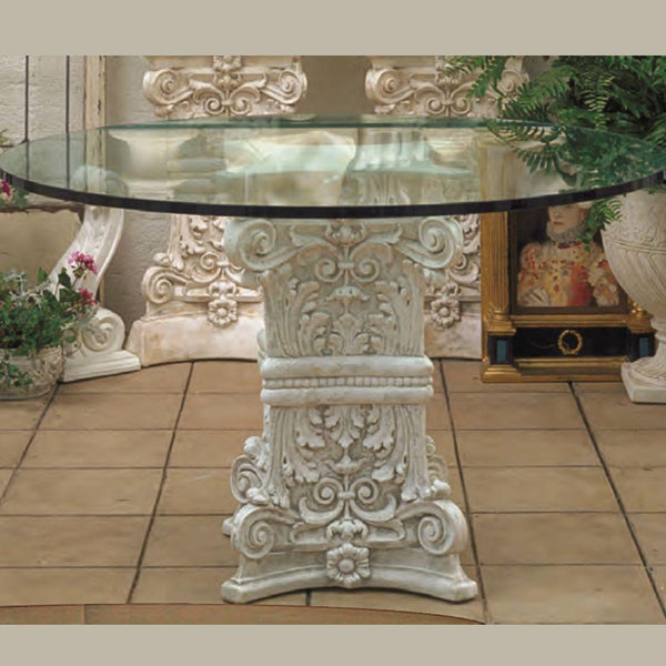 Square Corinthian Classical Column Very Ornate Dining Table Base 29H ...
