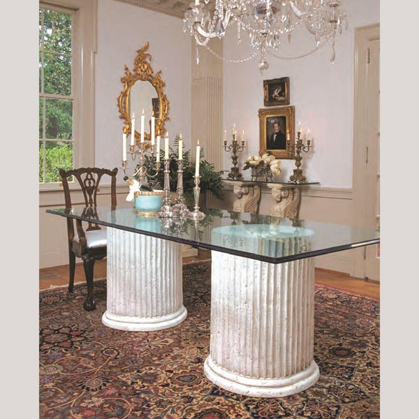 Grand Fluted Column Dining Table Base 29H Classical Home Decor ...