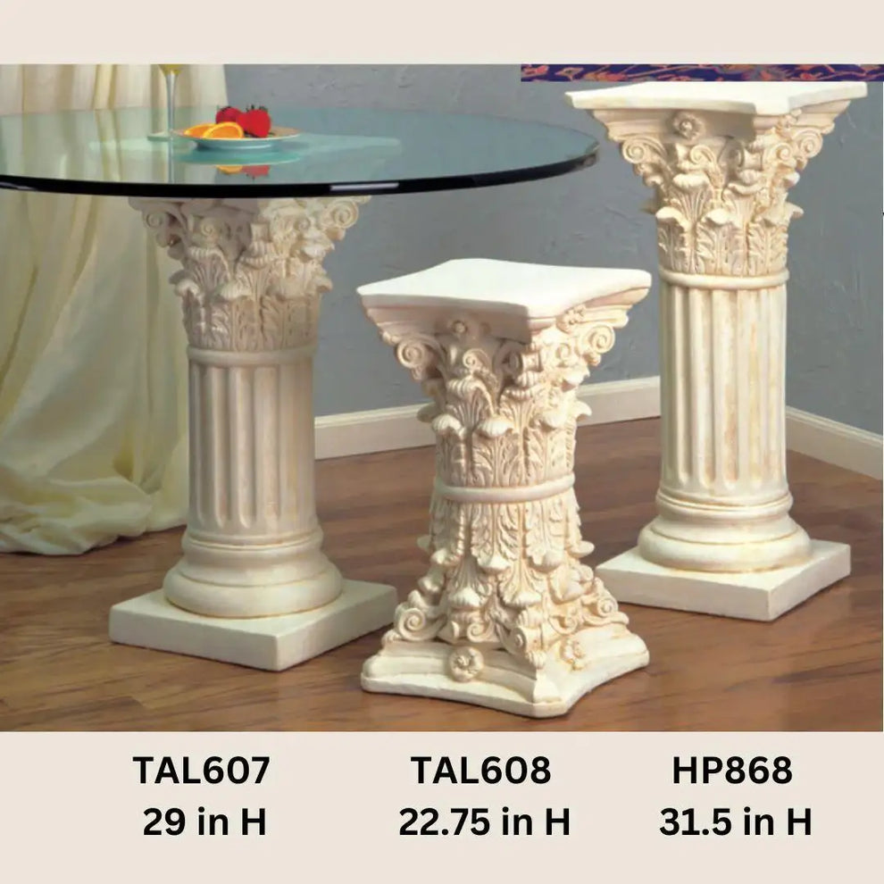 Fluted Corinthian Classical Column Dining Table Base 28.75H – Museumize.com