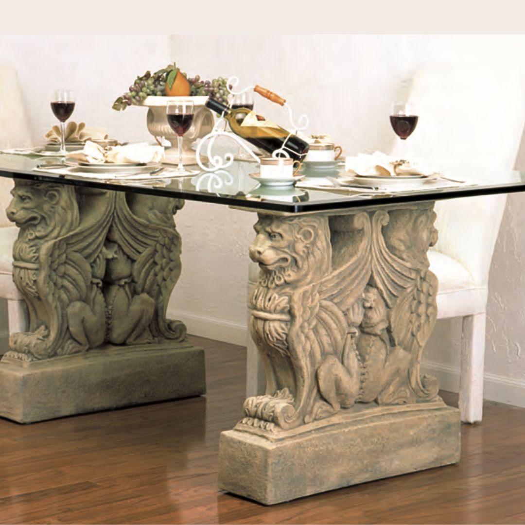Lion Griffin European Castle Table Base 29H Home Decor – Museumize.com