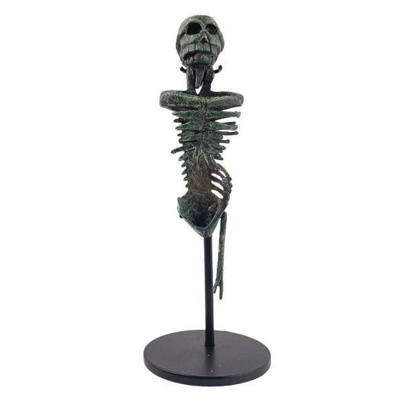Roman Skeleton Miniature Bronze Replica Figurine, metal, articulated,