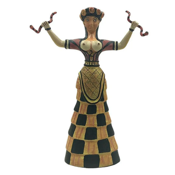 Minoan Greek Snake Goddess from Crete Statue Replica 10.75H New Attic ...