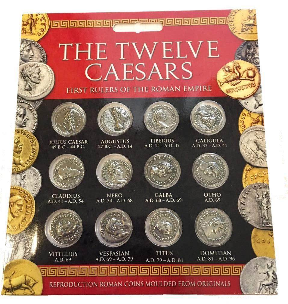 Coin Replica Set - Roman Denarius Caesars Emperors Portraits Set of 12 ...