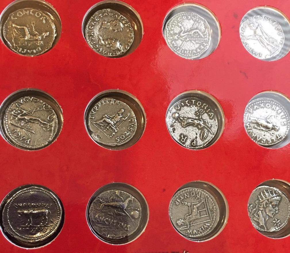Coin Replica Set - Roman Denarius Caesars Emperors Portraits Set of 12 ...
