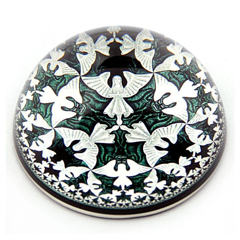 Escher Angels and Bats Devils Interlocking Tessellation Glass Dome Pap ...