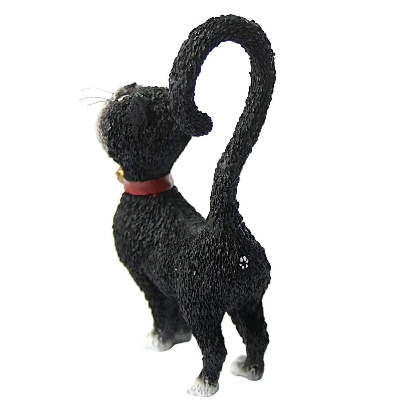 Black Cat with Question Mark Tail Asking What's For Dinner Statue Figu ...