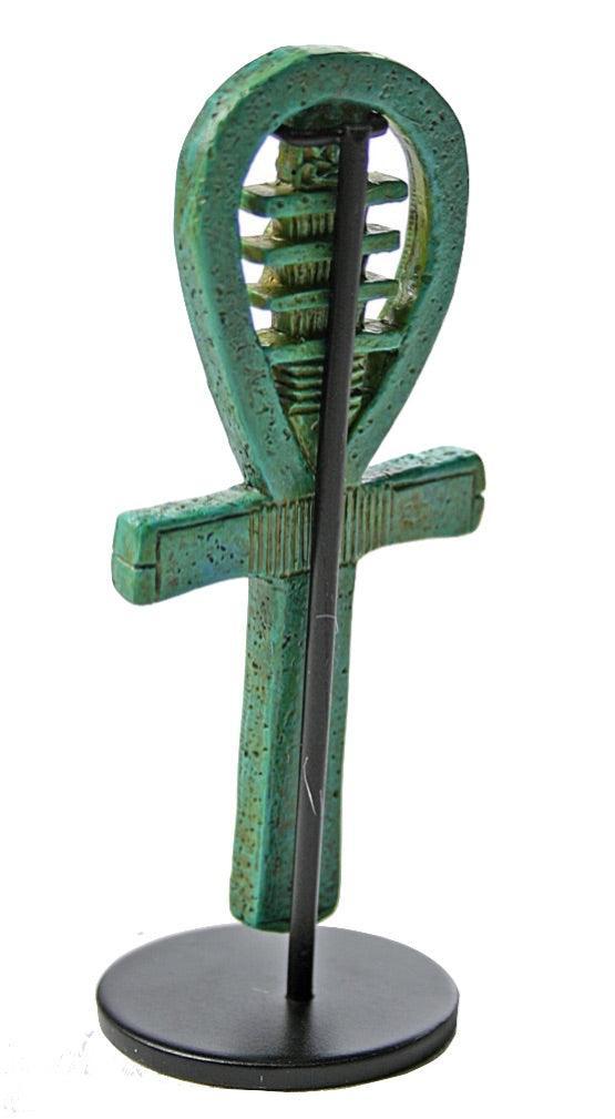 Egyptian Ankh Djed Was Amulet Small Statue on Stand 4H – Museumize.com