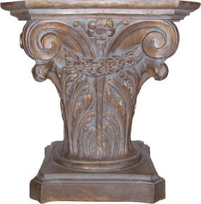 Corinthian with Swag Classical Column Dining Table Base 29.5H